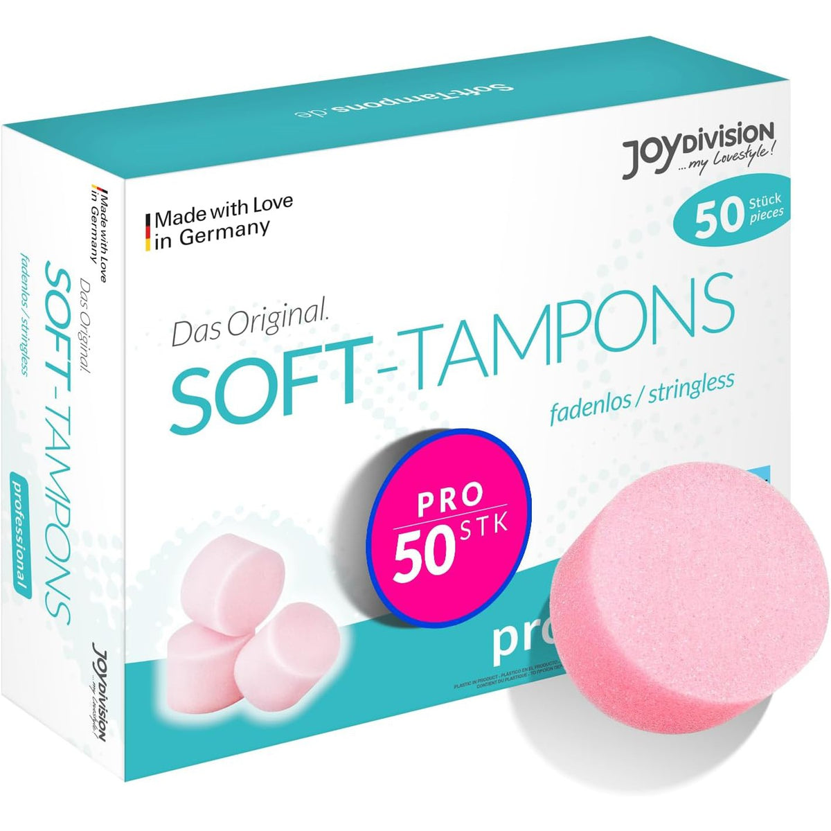 Joy Division Soft Tampon Menstrual Sponges - Professional (50 Pack ...