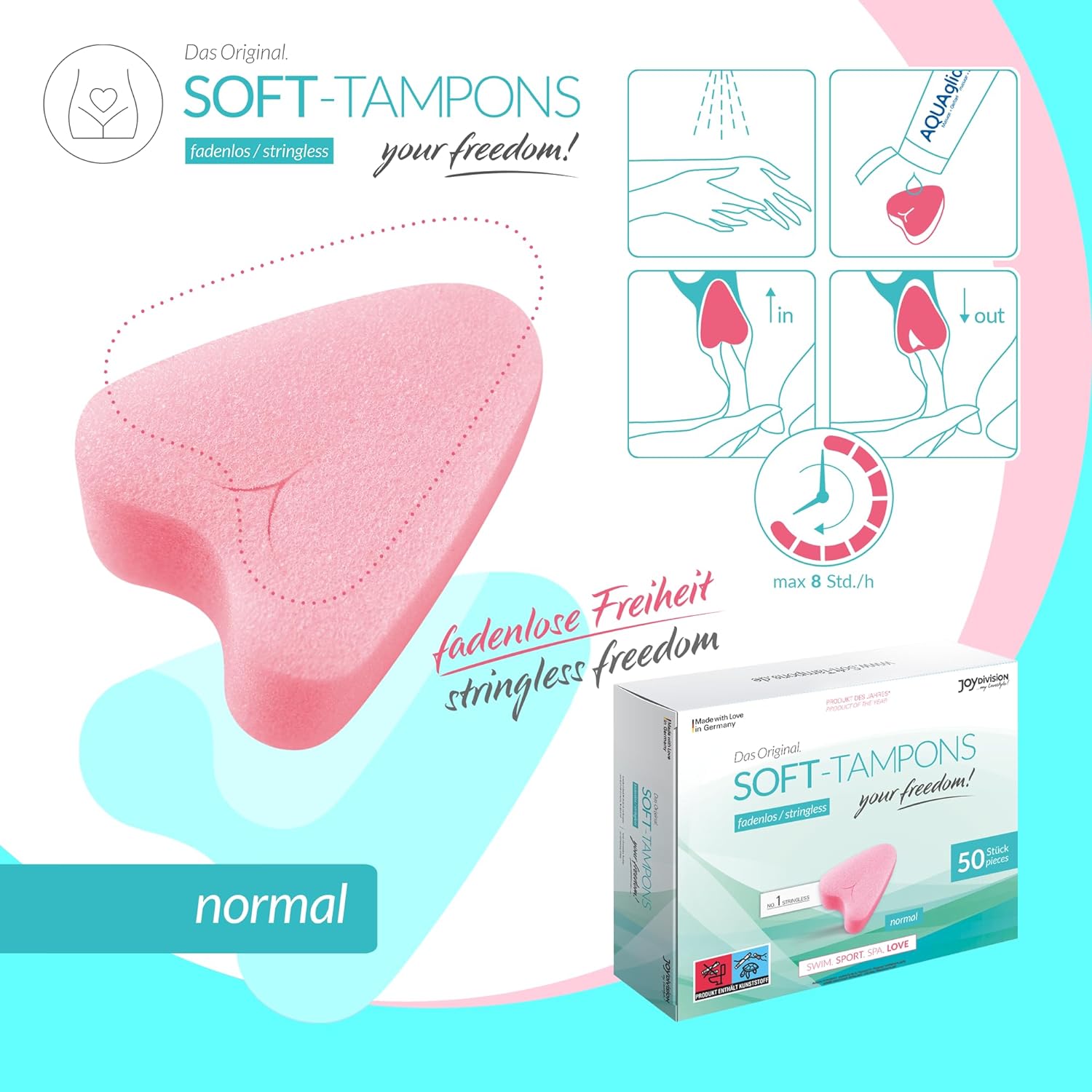 Joy Division Soft Tampon Menstrual Sponges - Normal (50 Pack) – PeriodShop