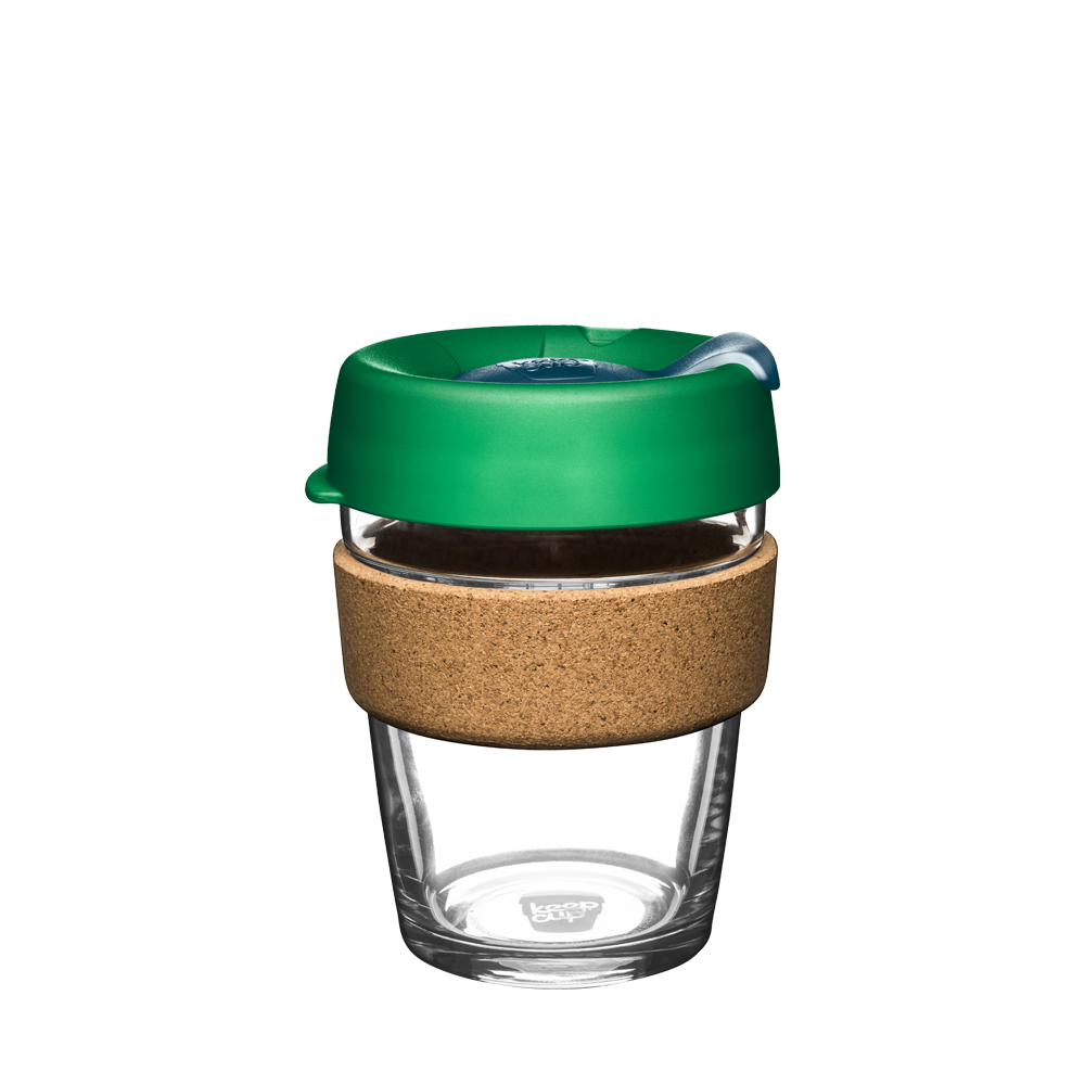 KeepCup Reusable Coffee Cup - Brew Glass & Cork - Medium 12oz Green (E ...