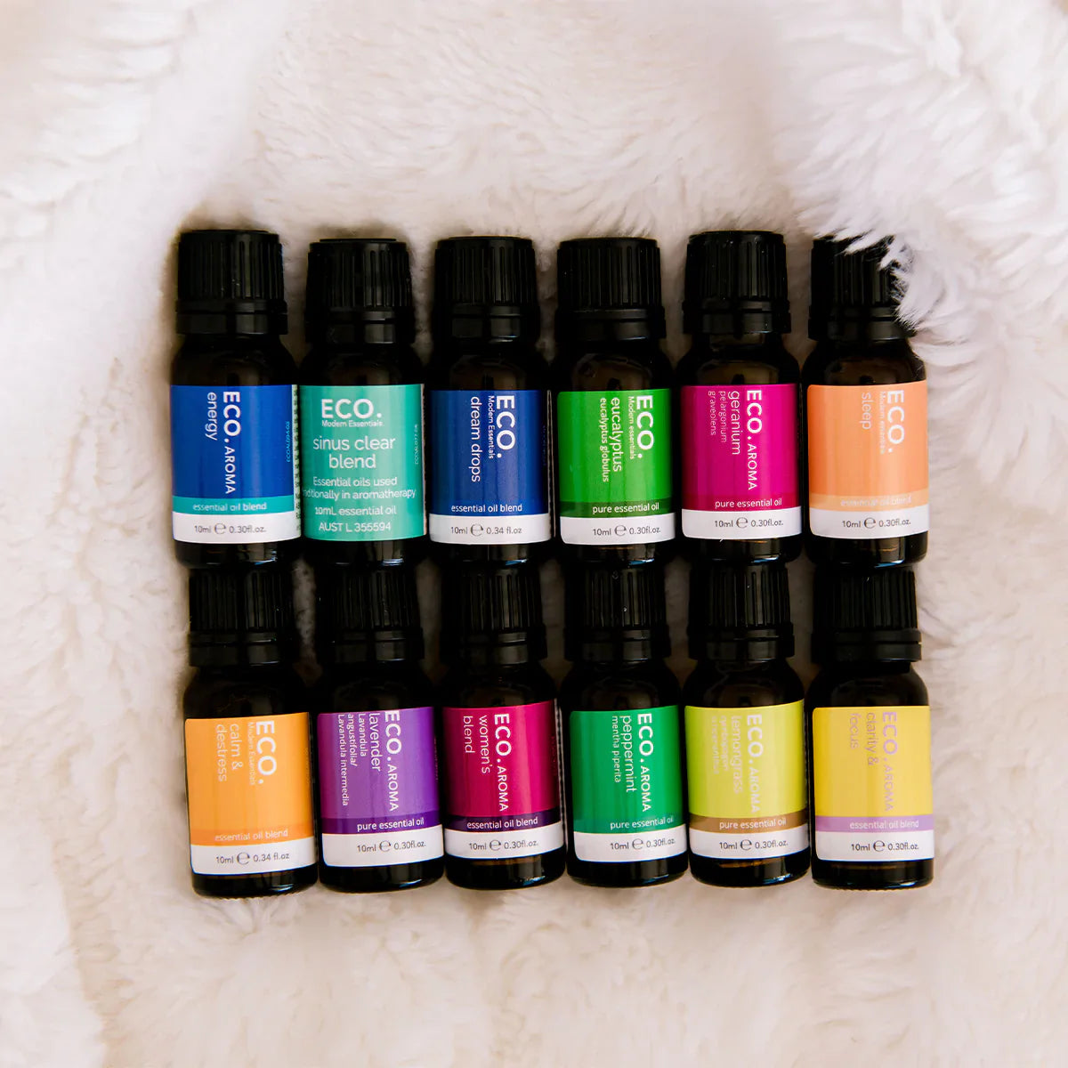 Eco Aroma Essential Oil Collection - Ultimate Wellbeing (12 Pack ...